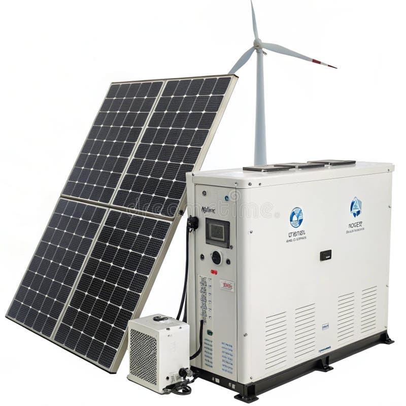 Clean Energy Solution Isolated on White Background Stock Illustration ...