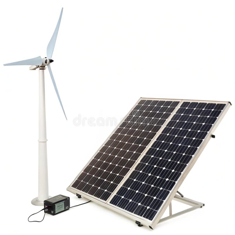 Clean Energy Solution Isolated on White Background Stock Illustration ...