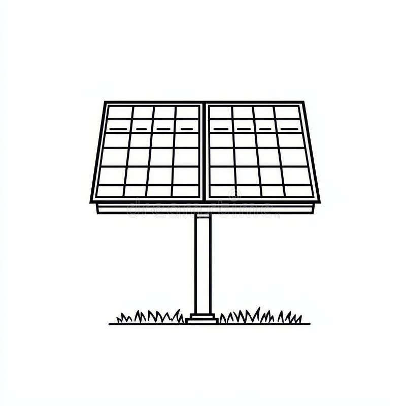 Clean Energy and Sunlight are Represented in this Stylized Solar Panel ...