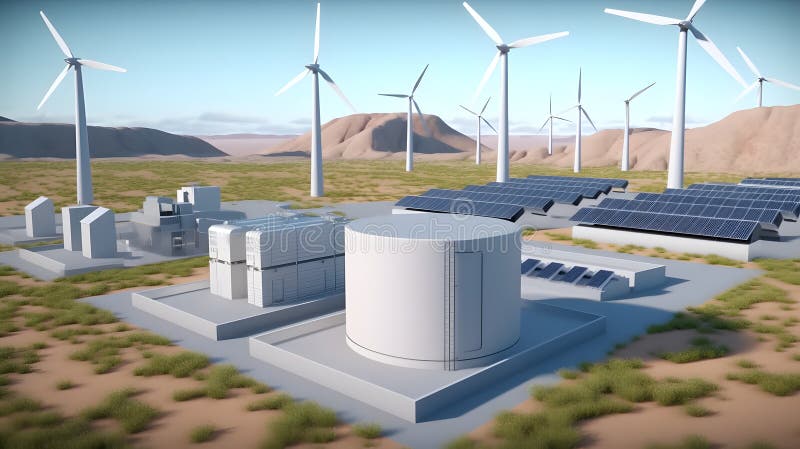 Clean Energy System with Solar Wind and Hydro Power Two Generative AI ...