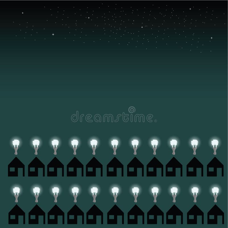 Clean energy town stock vector. Illustration of kilowatt - 6050038