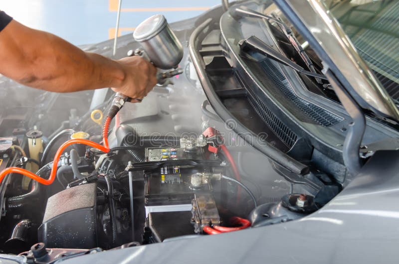 Clean car engine stock image. Image of fuel, fast, modern - 110985231