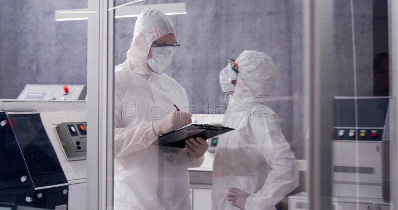 Clean Engineer Working in Factory Laboratory Stock Photo - Image of ...