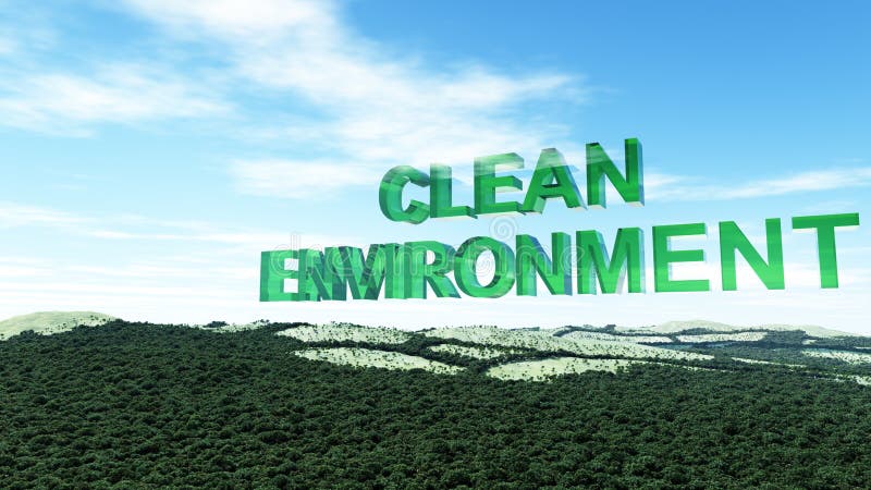 Clean Environment Concept stock illustration. Illustration of forest ...