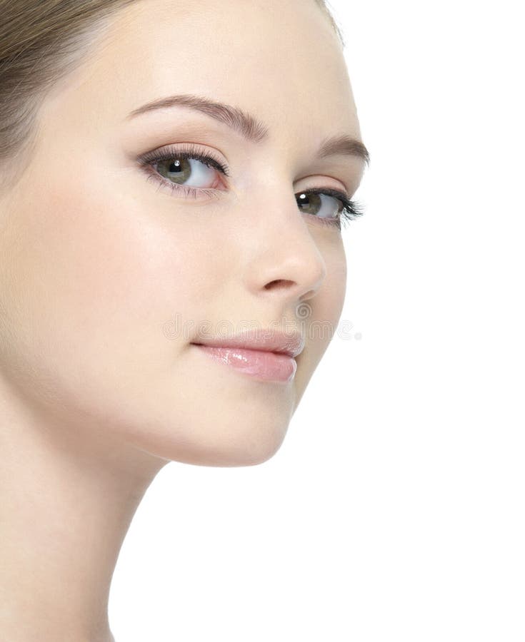 Clean face of woman stock photo. Image of girl, face - 24373282