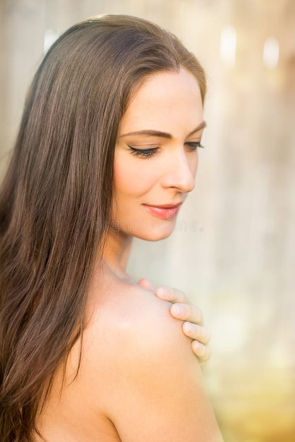 Clean face woman stock photo. Image of looking, model - 51816062