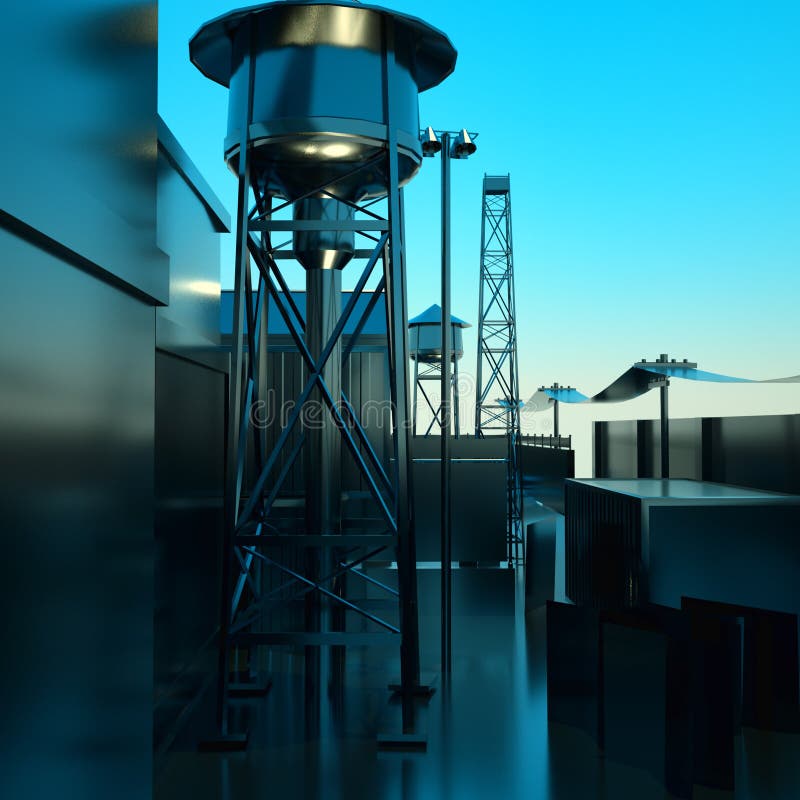 Clean factory stock illustration. Illustration of power - 19124285