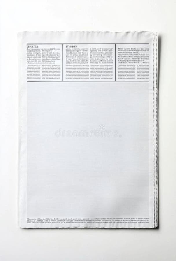 Blank Newspaper on White Background Stock Illustration - Illustration ...