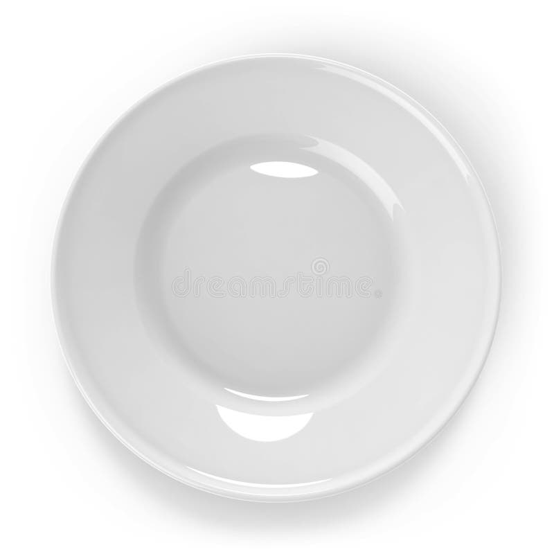 Clean flat white plate stock illustration. Illustration of ceramic ...