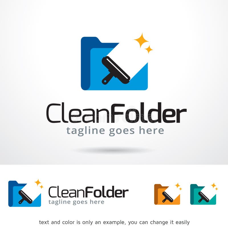 Clean Folder Logo Template Design Vector Stock Vector - Illustration of ...