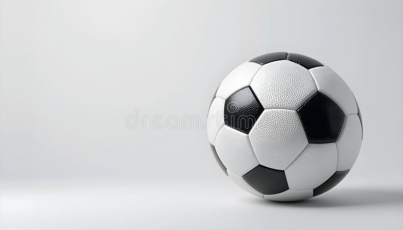 Clean Football on White Background Stock Illustration - Illustration of ...