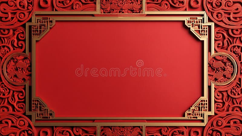 A Clean Frame with Intricate Chinese Knot Patterns Forming the Border ...