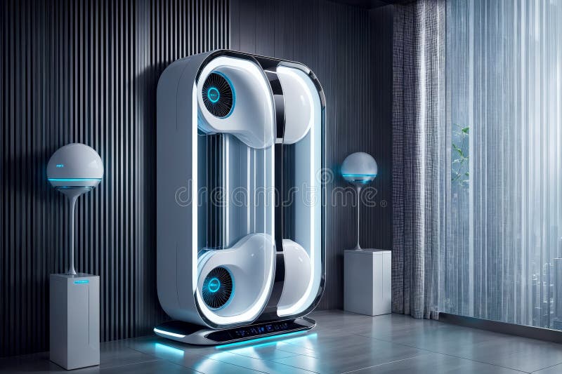 Clean and Modern Space with Futuristic Air Purifier, AI Generated Stock ...
