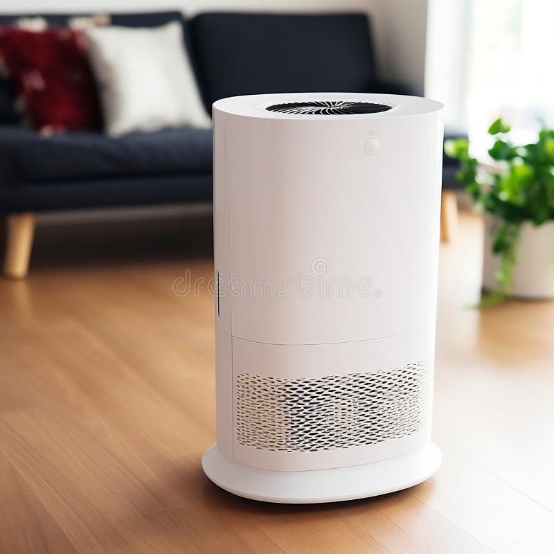 Clean and Fresh White Workplace Room with Air Purifier and Filter ...