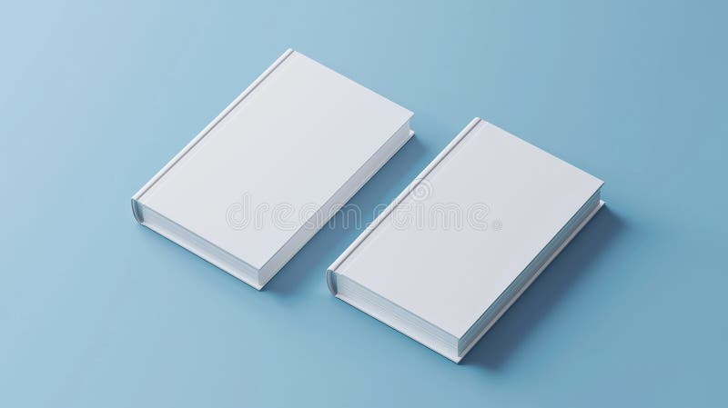 Clean Front and Back Cover Templates for a White Book Mockup in 3D ...