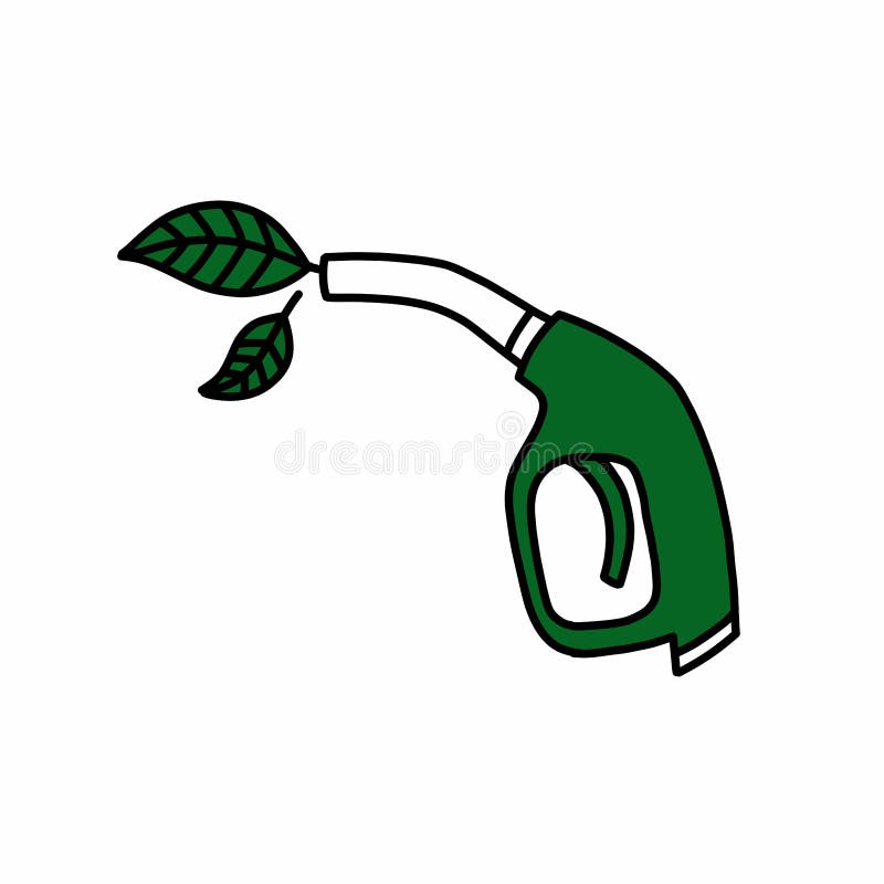 Clean Fuel Doodle Icon, Vector Color Illustration Stock Illustration ...