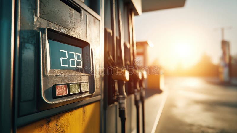 Clean Fuel Pump with Digital Display in Daylight Highlighting Modern ...