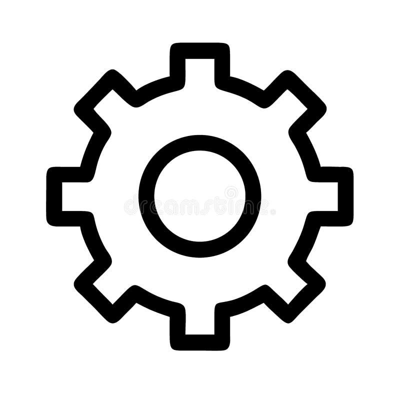 Flat Settings Gear Icon Vector Stock Illustration - Illustration of maintenance, software: 381517154