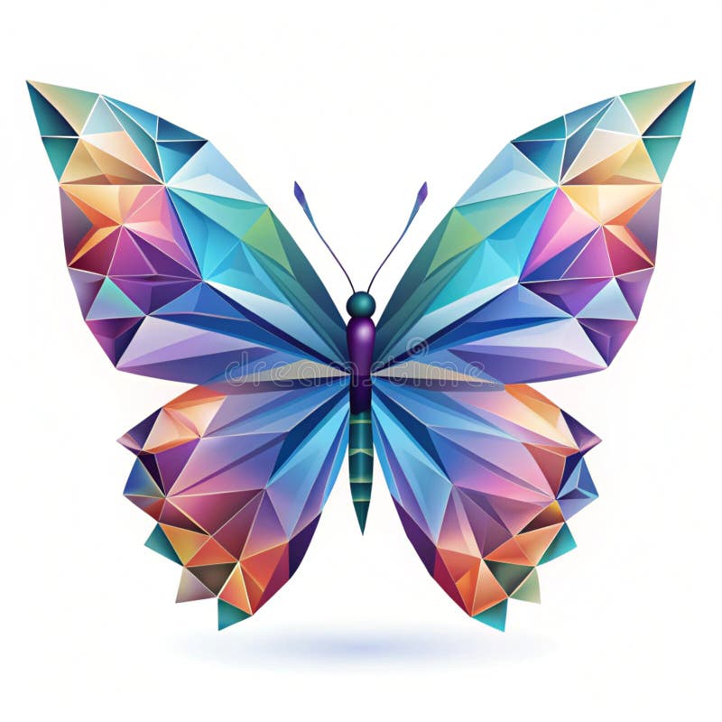 Geometric Butterfly stock illustration. Illustration of background ...