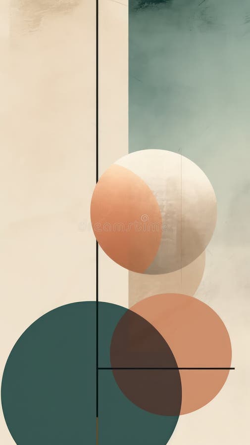 Clean Geometric Shapes in Muted Colors. Stock Illustration ...
