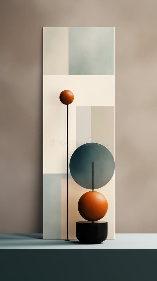 Clean Geometric Shapes in Muted Colors. Stock Illustration ...