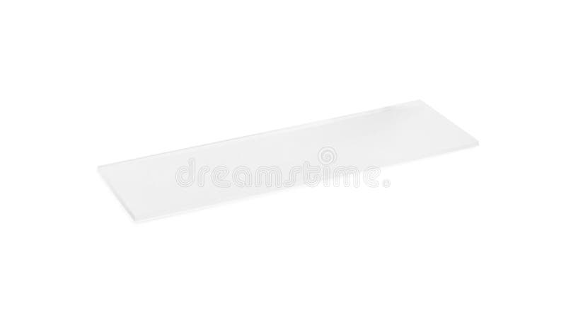 Clean Glass Microscope Slide Isolated on White Stock Photo - Image of ...