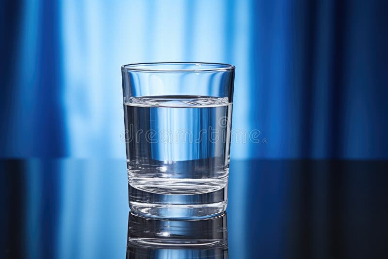 Clean Glass of Water with a Reflection Stock Photo - Image of water ...