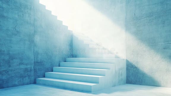 Clean Gradient Staircase in Modern Abstract Interior Design 5 Stock ...