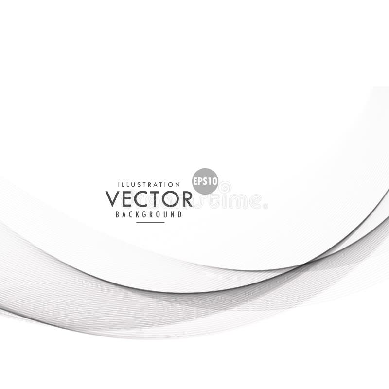 Clean Gray Background with Wave Effect Stock Vector - Illustration of ...