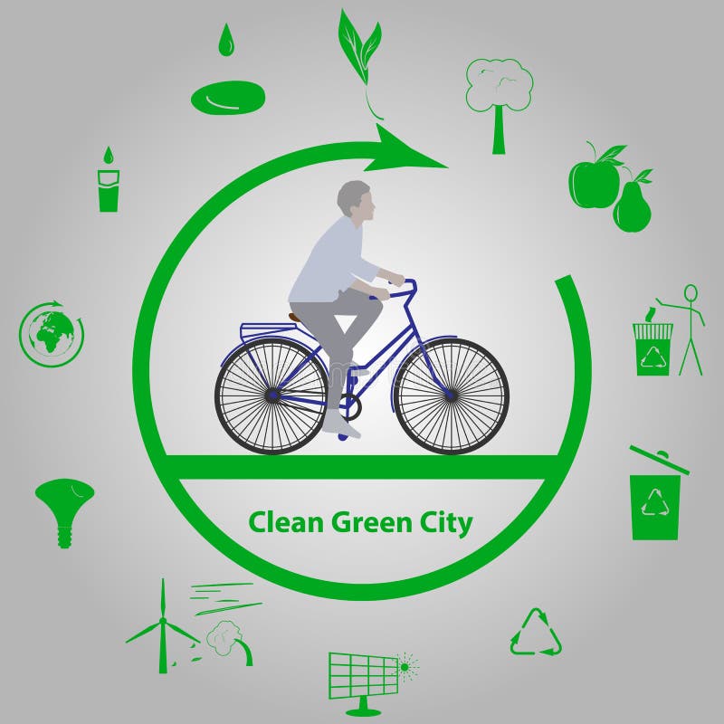 Clean Green City stock illustration. Illustration of city - 73462393