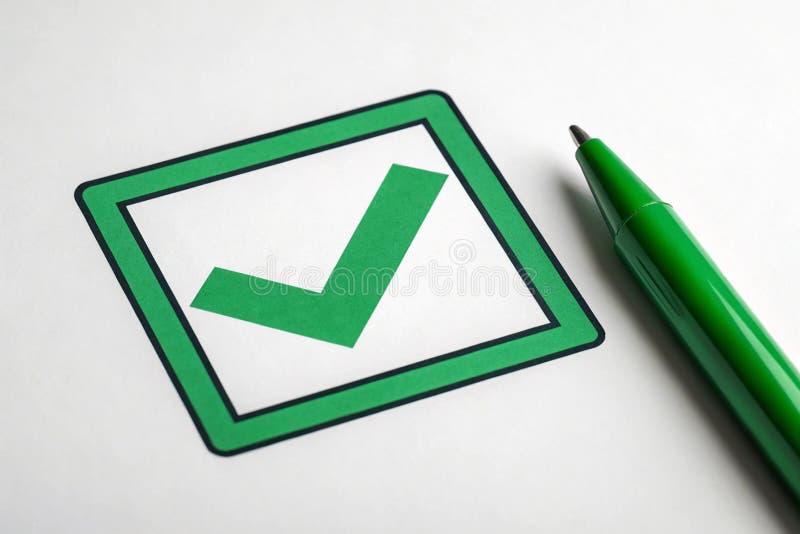 Green Tick Checkmark Icon for Checkbox Marker Symbol Stock Illustration ...