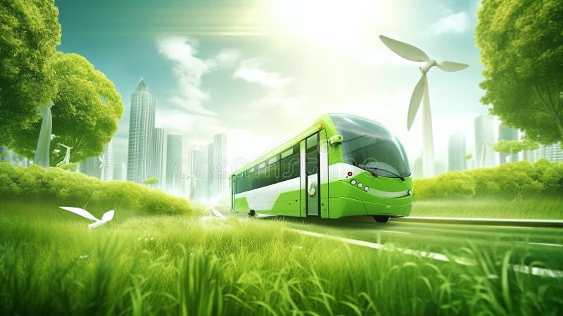 Future of Sustainable Transportation - AI Generated Stock Illustration ...