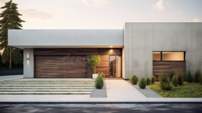 Clean grey stucco stock image. Image of door, minimalist - 375024673