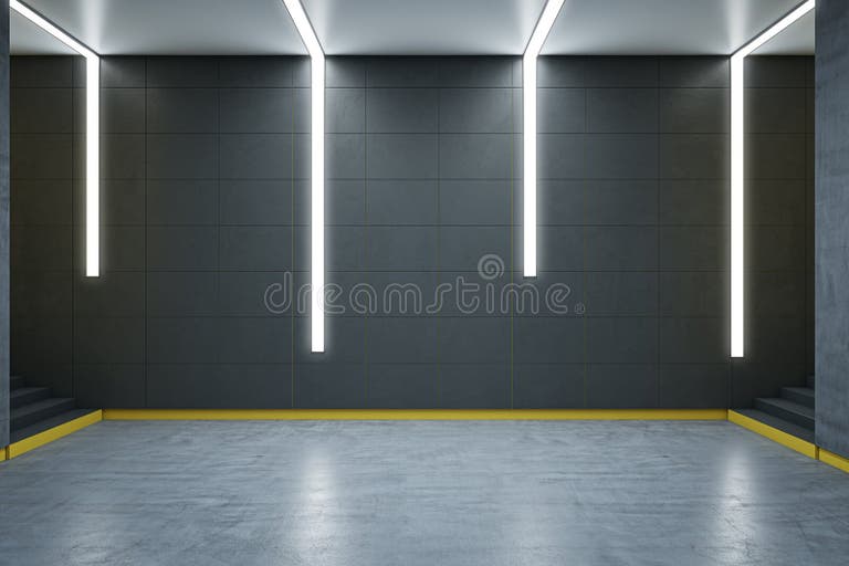 Clean Grunge Hallway Interior. Subway Passage Concept Stock ...
