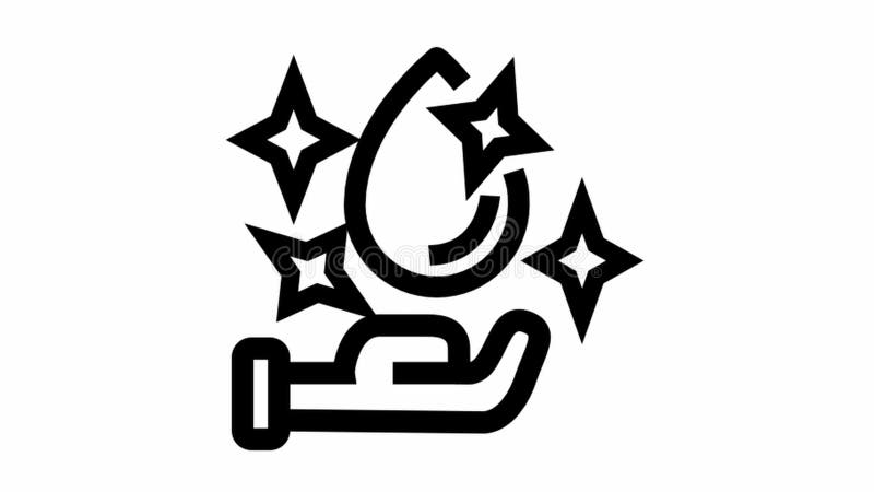 Clean Hands Icon Animation -Washing Hands Icon Symbol Motion Design ...