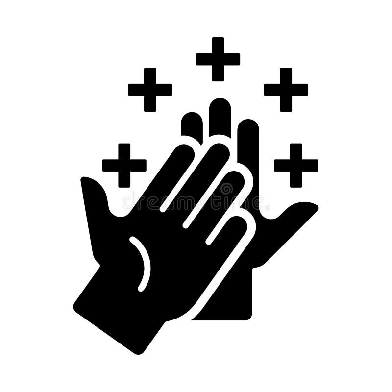 Clean, Hands Icon. Orange Color Vector EPS Stock Illustration ...