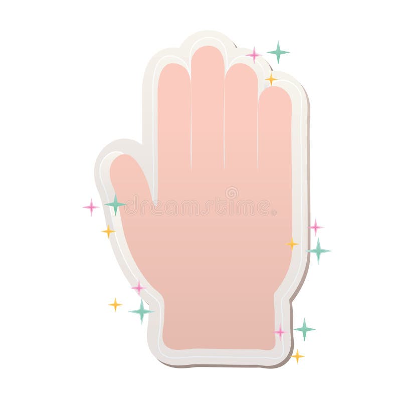 Clean Hands with Sparks Stickers Stock Vector - Illustration of scrub ...