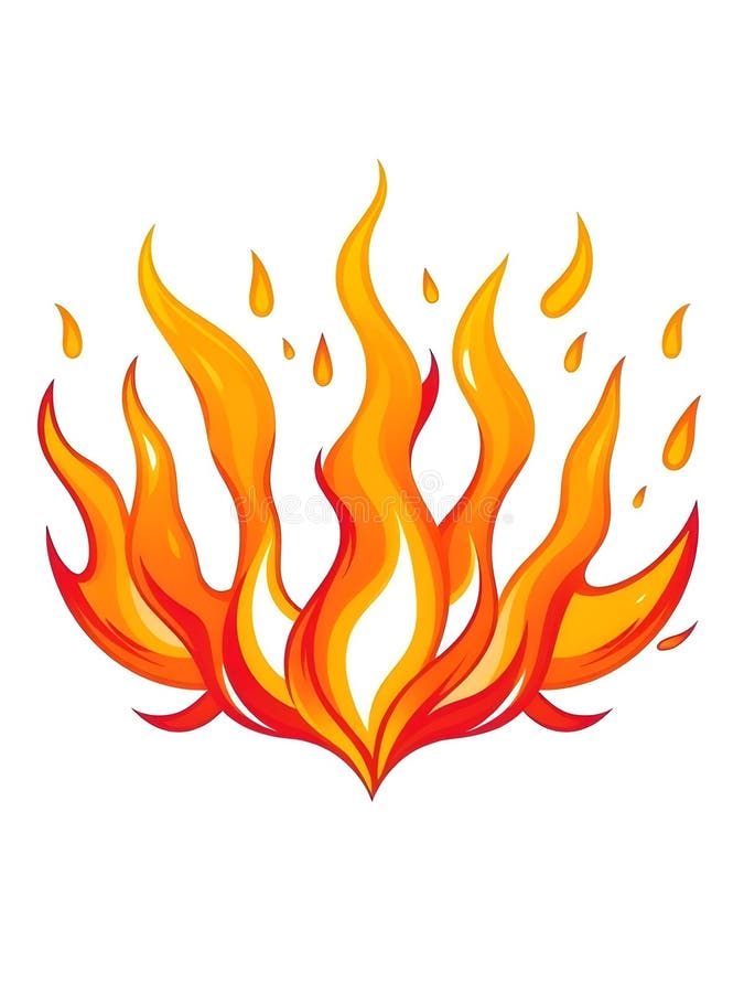 Stylized Pyramidal Flame Vector with Layered Gradient and Glowing ...