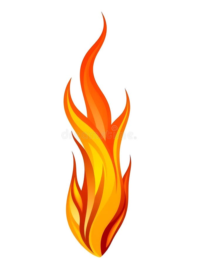 Stylized Pyramidal Flame Vector with Layered Gradient and Glowing ...