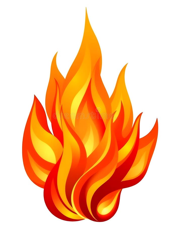 Stylized Pyramidal Flame Vector with Layered Gradient and Glowing ...