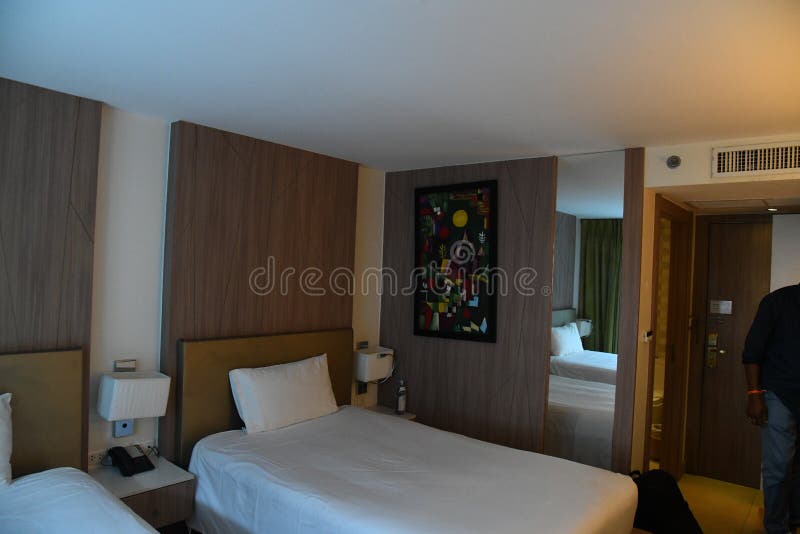 Clean hotel room stock image. Image of luxury, comfort - 145369947