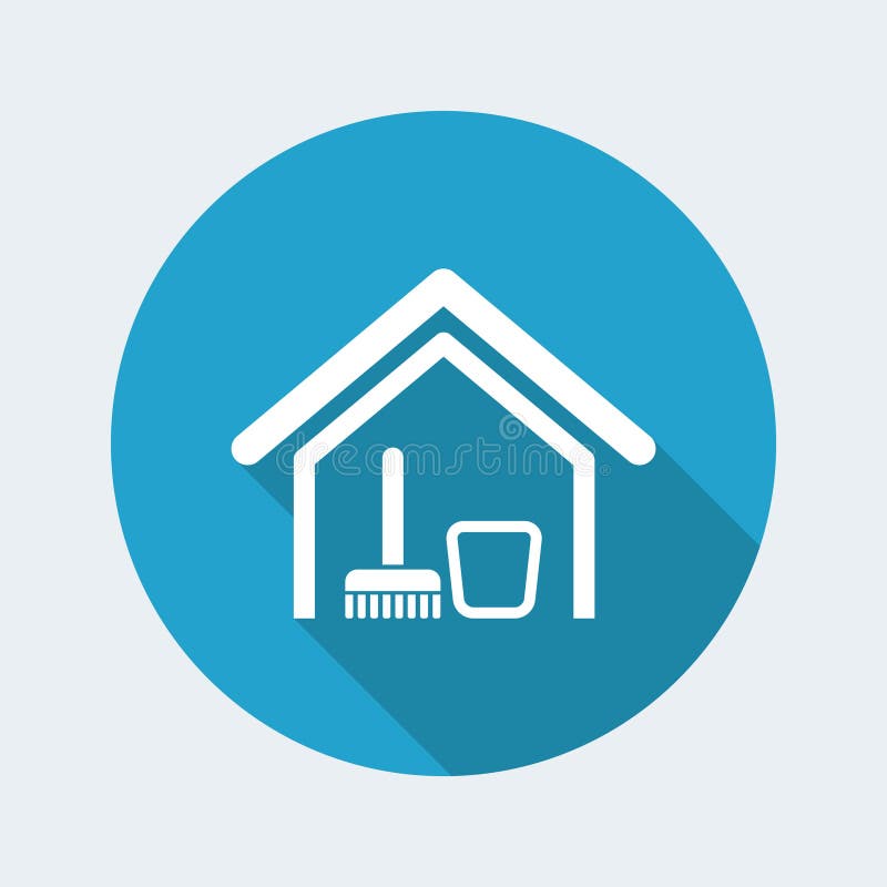 Clean house icon stock vector. Illustration of home, bucket - 96395404