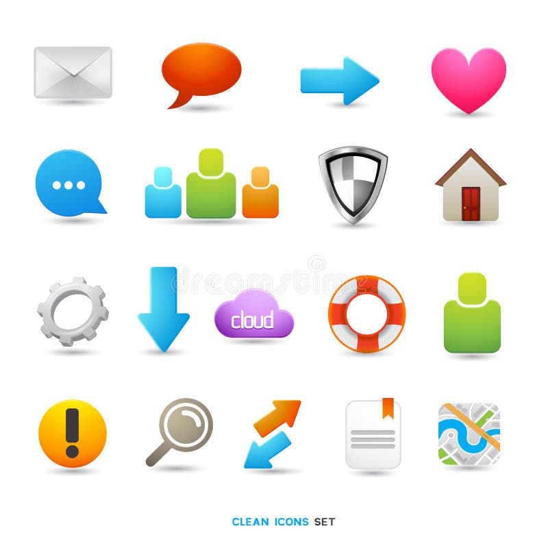 Clean Icon Designs stock illustration. Illustration of applications ...