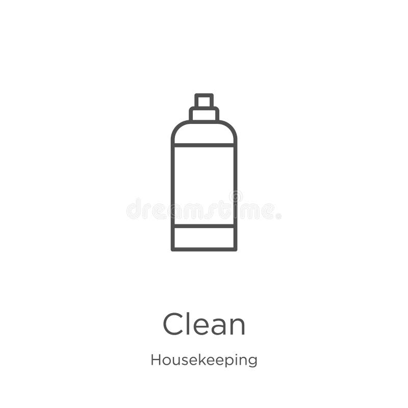 Clean Icon Vector from Housekeeping Collection. Thin Line Clean Outline ...
