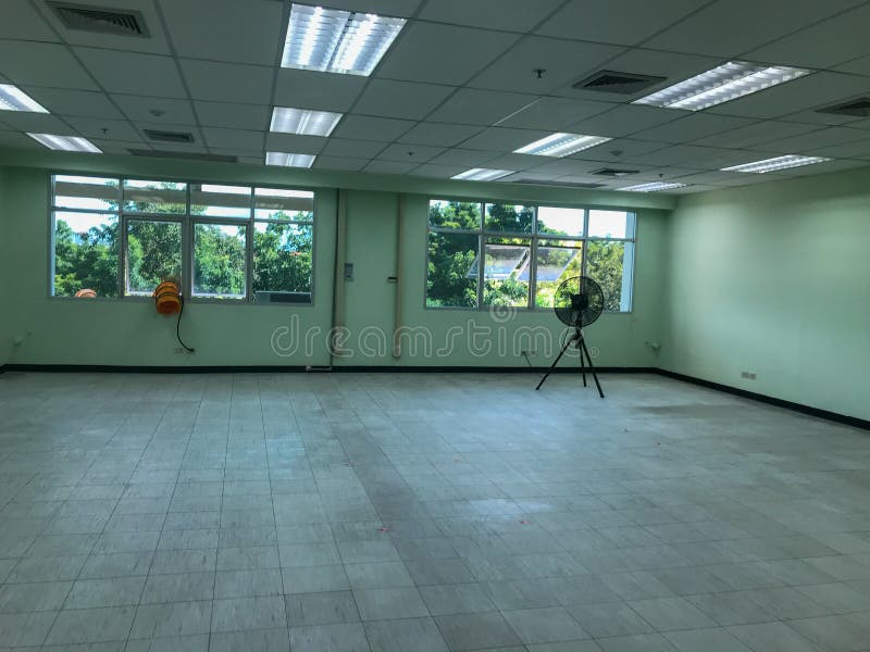 Indoor Empty Room Office at Thailand Stock Image - Image of ...