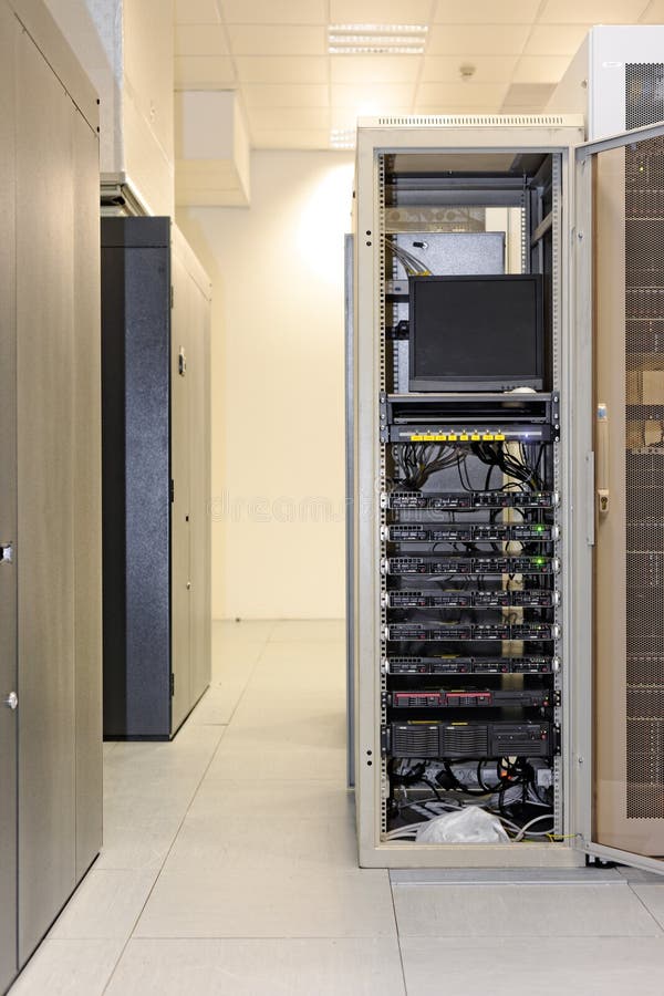 Clean Industrial Interior of a Server Room Stock Photo - Image of ...