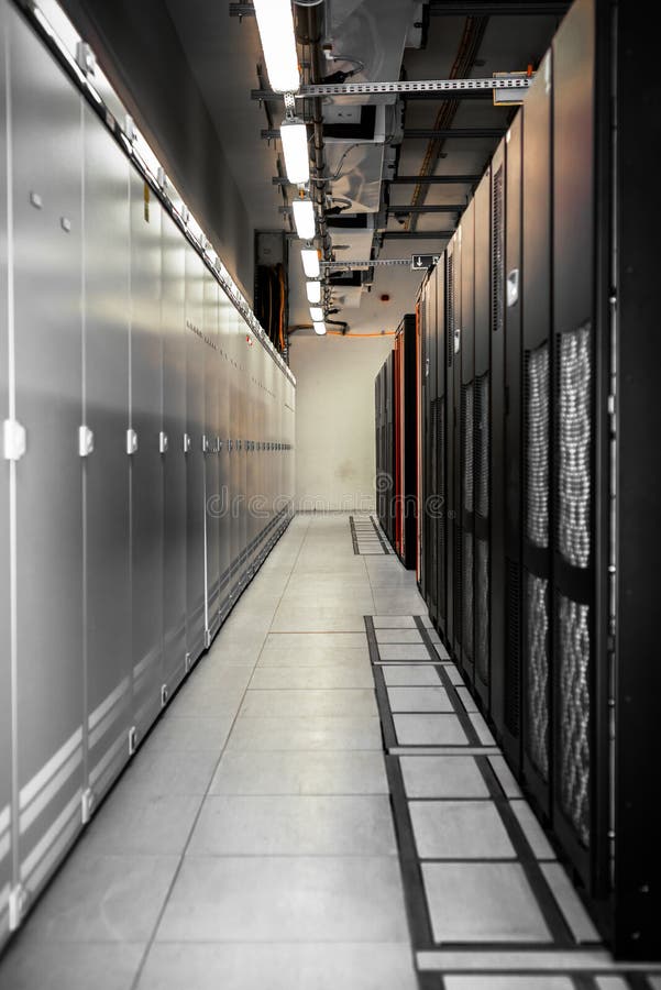 Clean Industrial Interior of a Server Room Stock Photo - Image of ...