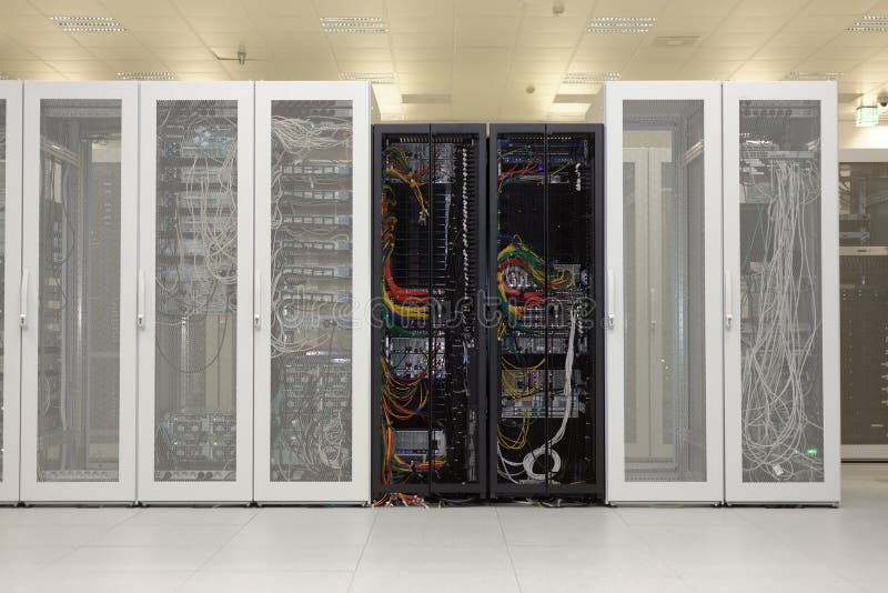 Clean Industrial Interior of a Server Room Stock Photo - Image of database, room: 33993098