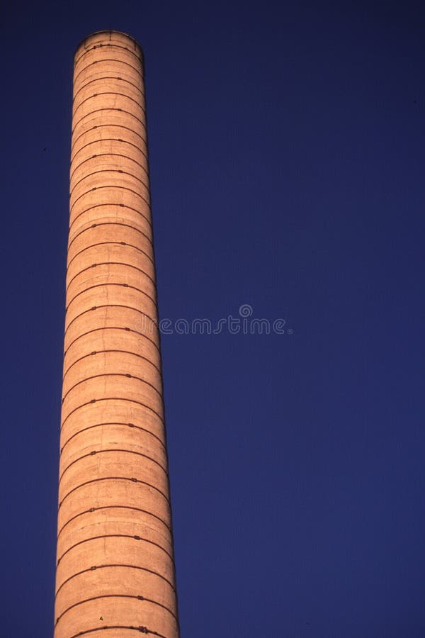Clean Industrial Smoke Stack, Chimney Stock Image - Image of vertical ...