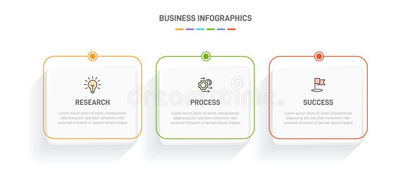 3 Clean Infographic Design Shaped Elements Template, Symbolizing the ...